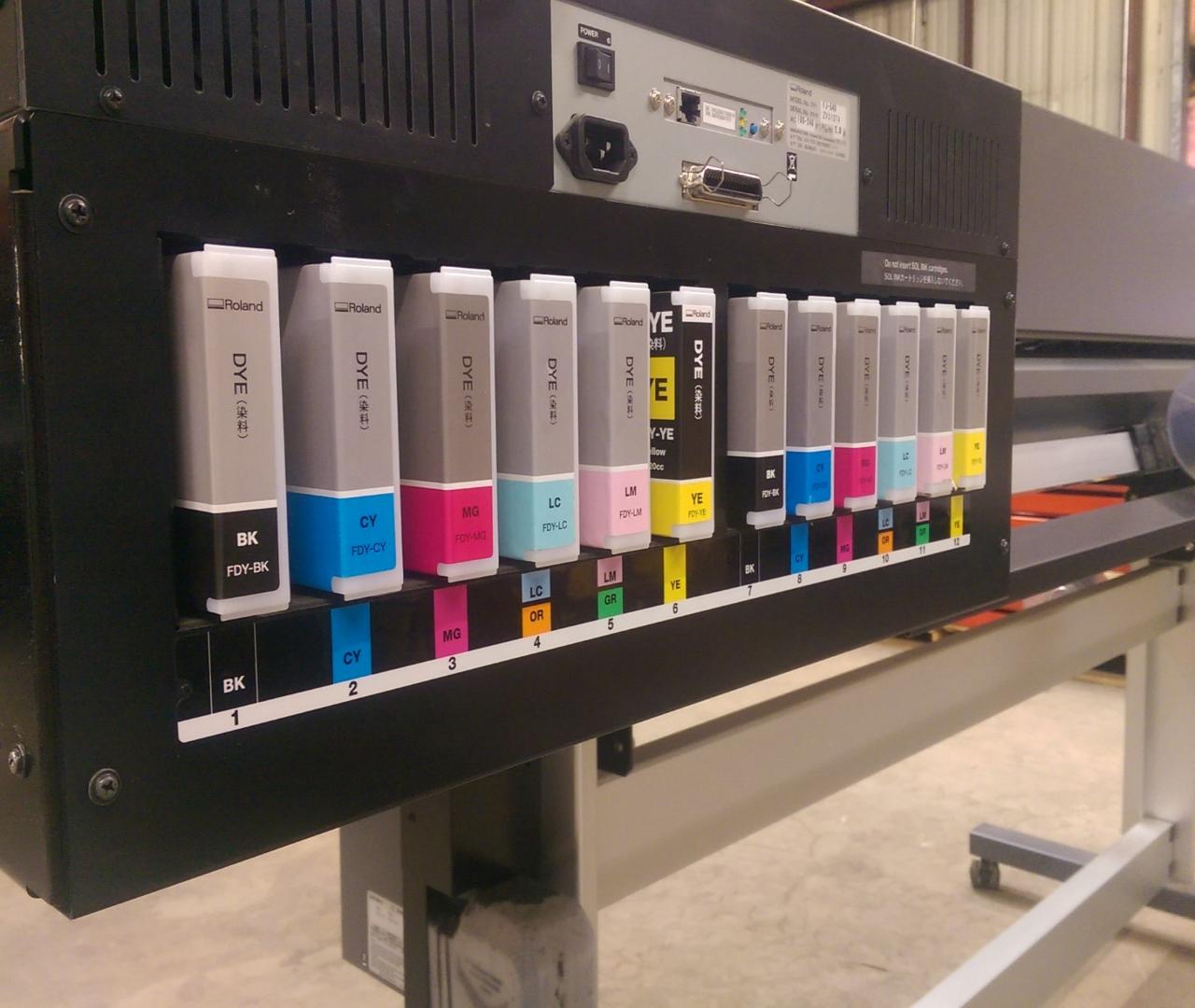 Lot #27: Roland Quadra FJ 540, 54" 6 Color Dye Printer, Serial ...